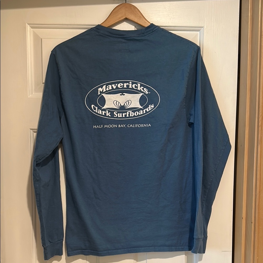 Mavericks Legendary Big Surf Spot Blue Long Sleeve Tee - Gem